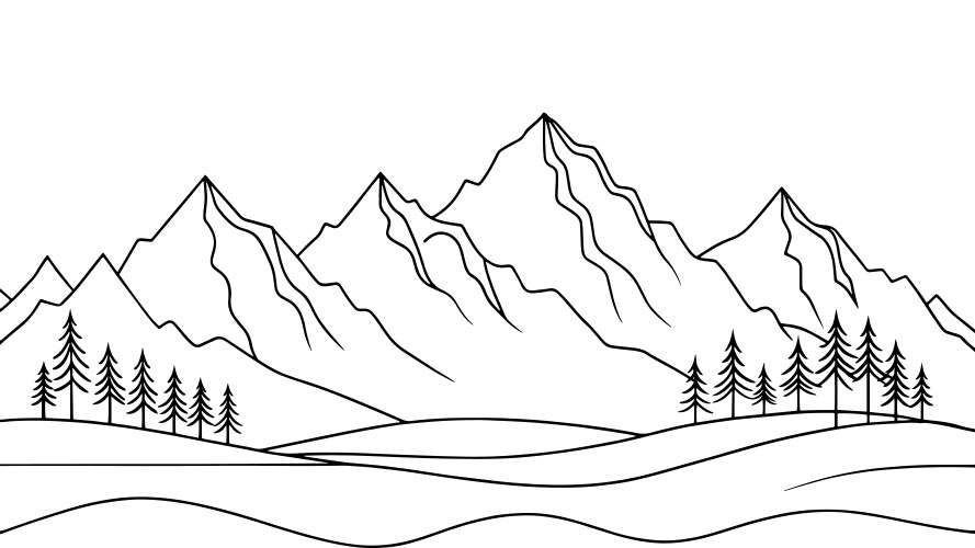 Mountains Line Art Vector Images (over 48,000)