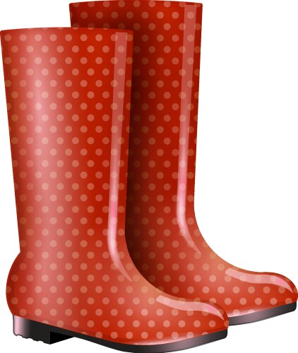 Realistic rubber boots Royalty Free Vector Image