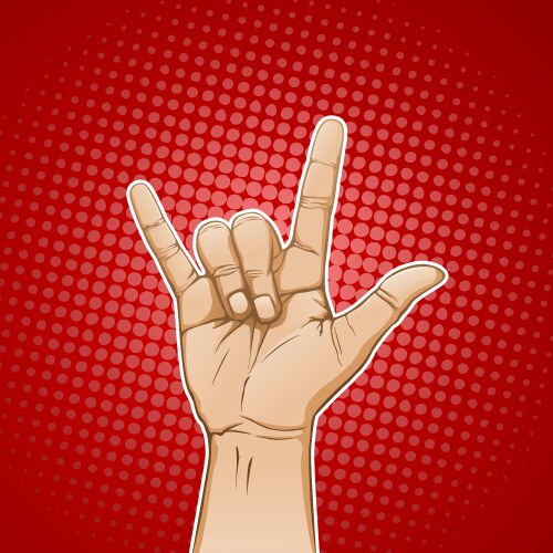 Rock sign Royalty Free Vector Image - VectorStock