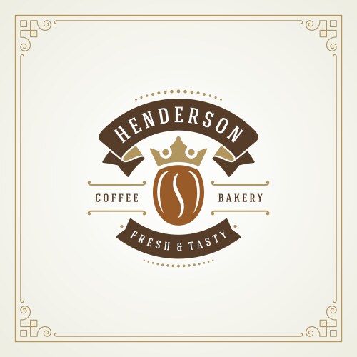 Coffee shop logos badges and labels design Vector Image