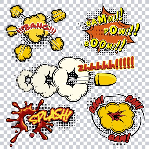 Cartoon comic word cool expression communication Vector Image