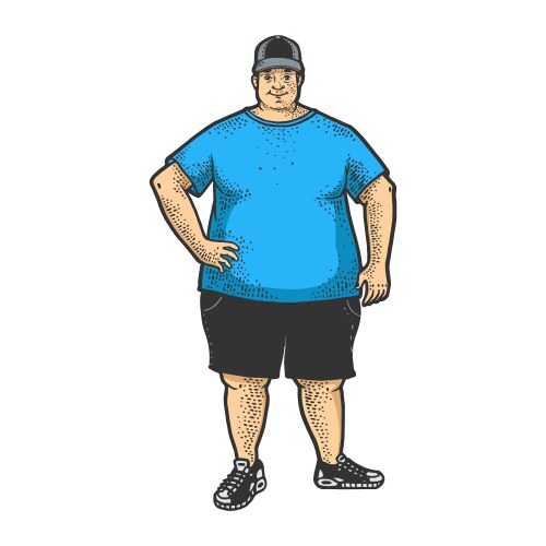 Fat Man Sketch Vector Images (over 550)