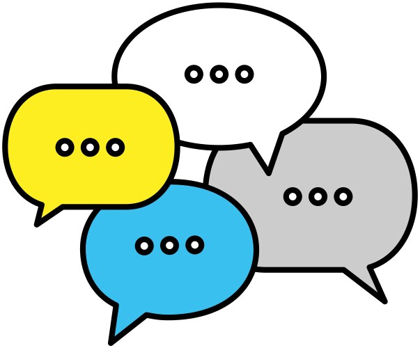 Speech bubble icon social media messages comic Vector Image
