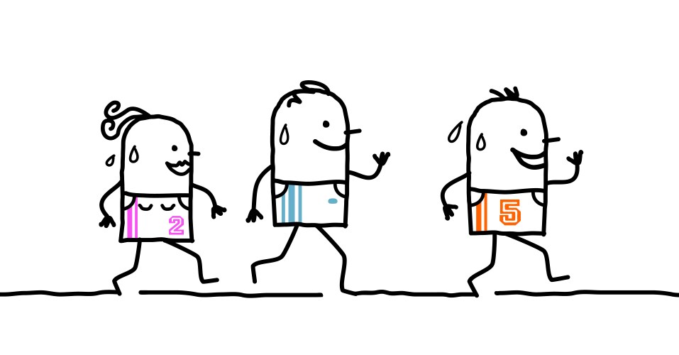 Cartoon Girl Running Vector Images (over 15,000)