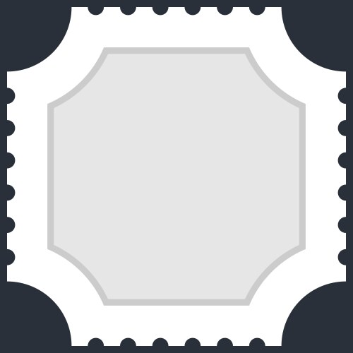 Blank square postage stamp Royalty Free Vector Image