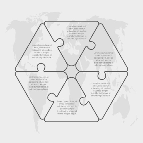 Transparent diagram infographic process on 6 steps