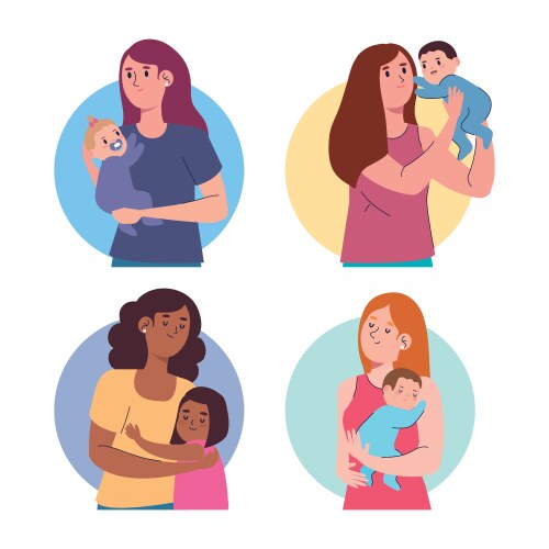 Family Four Members Vector Images (83)