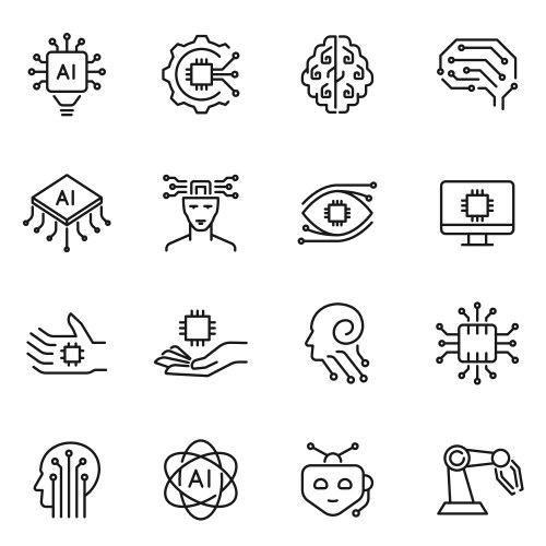 Vietnam signs black thin line icon set Royalty Free Vector