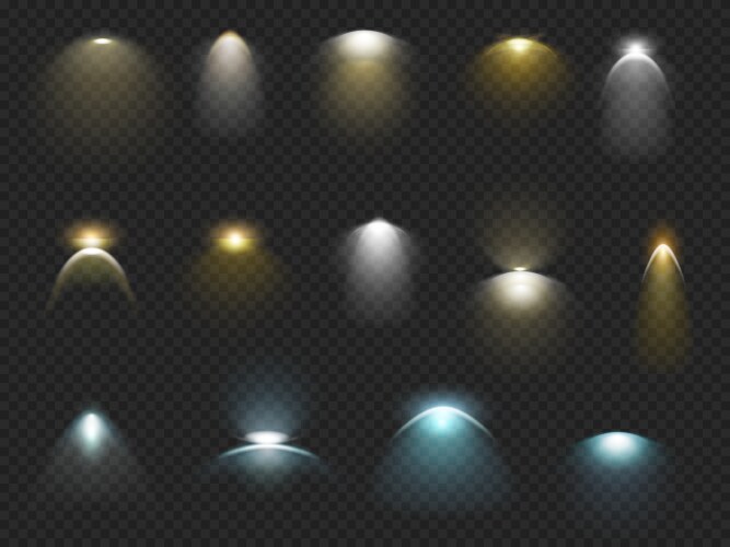 Realistic studio light effect on wall background Vector Image
