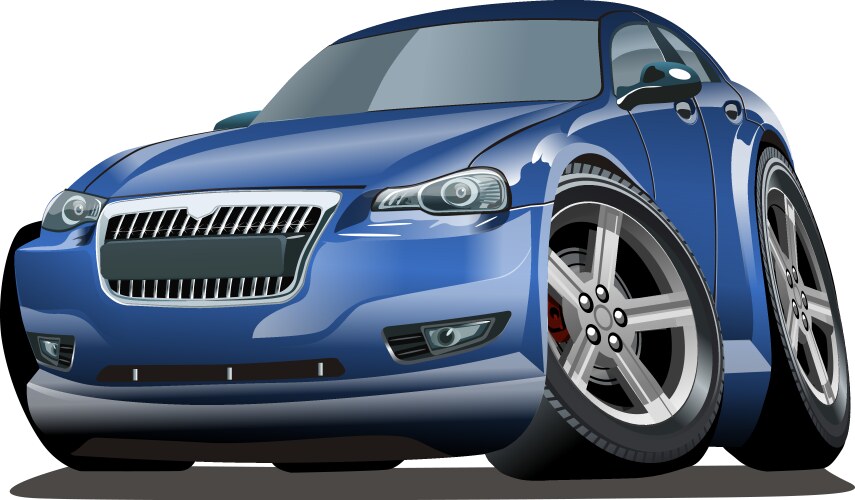 Vintage Blue Muscle Car Royalty Free Vector Image