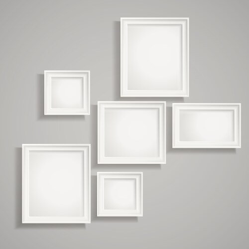 Set frame for photos or paintings on wall Vector Image