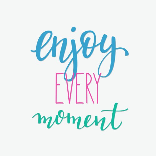 Enjoy every moment of summer Royalty Free Vector Image