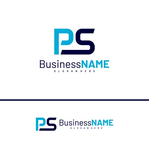 Initial ps logo design creative Royalty Free Vector Image