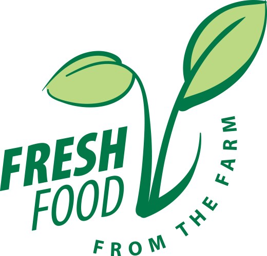 Farm fresh hand written lettering calligraphy Vector Image