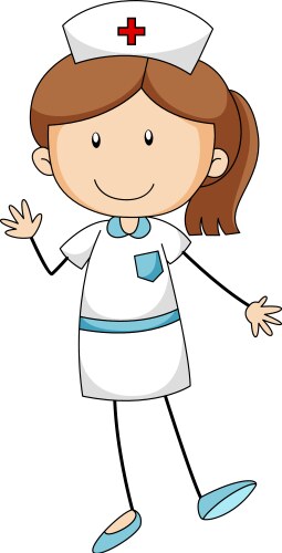 Nurse is writing notation Royalty Free Vector Image