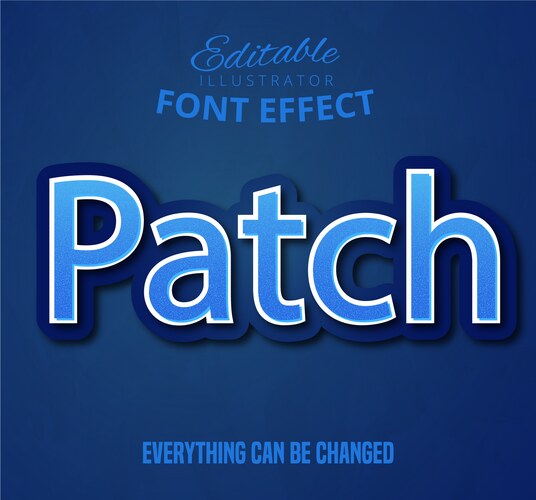 Glossy text editable font effect Royalty Free Vector Image