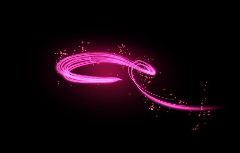 Green glowing magic swirl energy effect Royalty Free Vector