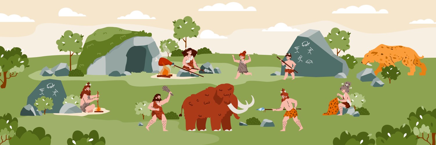 Cave Women Vector Images (48)