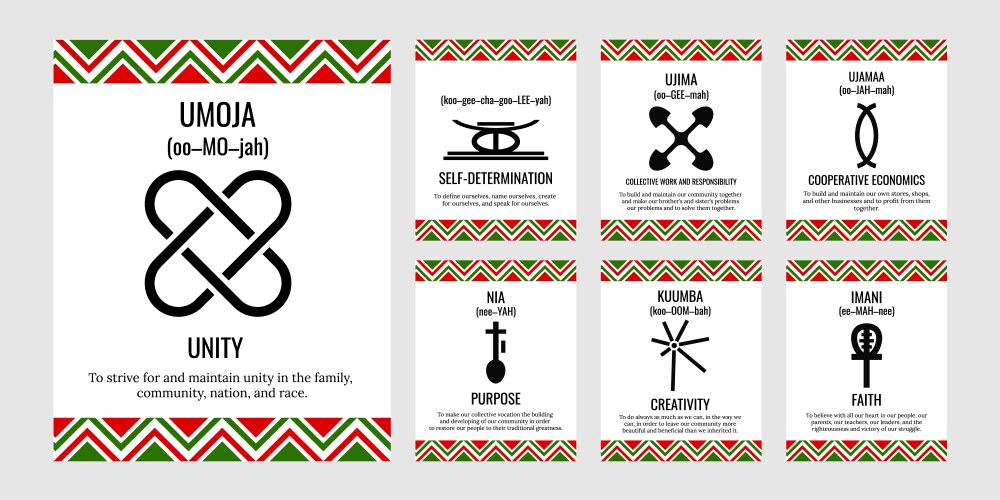 Seven Principles of Kwanzaa Vector Images (over 230)