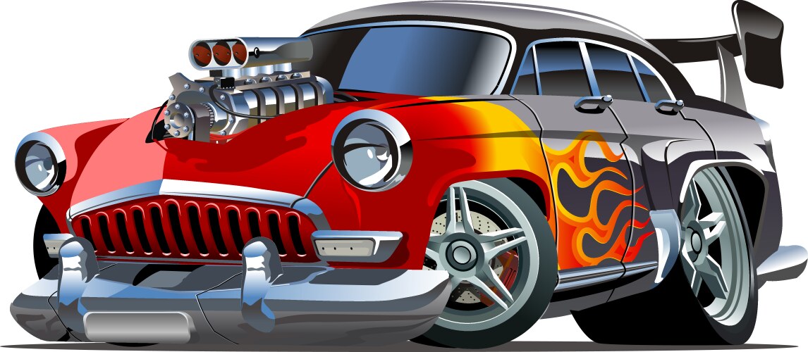 Cartoon hotrod Royalty Free Vector Image - VectorStock