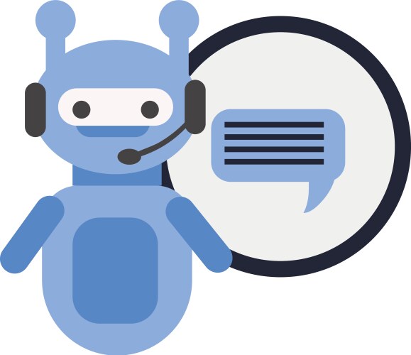 Chatbot automatic message Royalty Free Vector Image