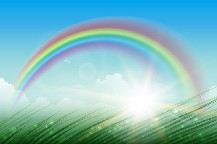 Rainbow sky Royalty Free Vector Image - VectorStock