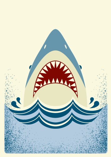 Shark jaws background Royalty Free Vector Image