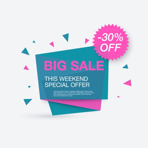 Weekend sale background Royalty Free Vector Image