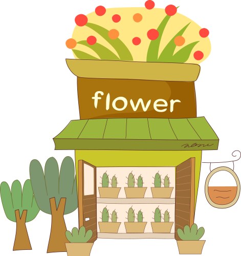 Flower shop background Royalty Free Vector Image