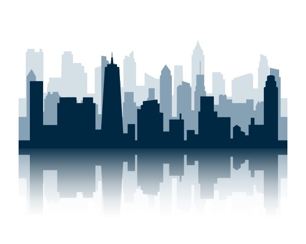 Modern skyline buildings background Royalty Free Vector