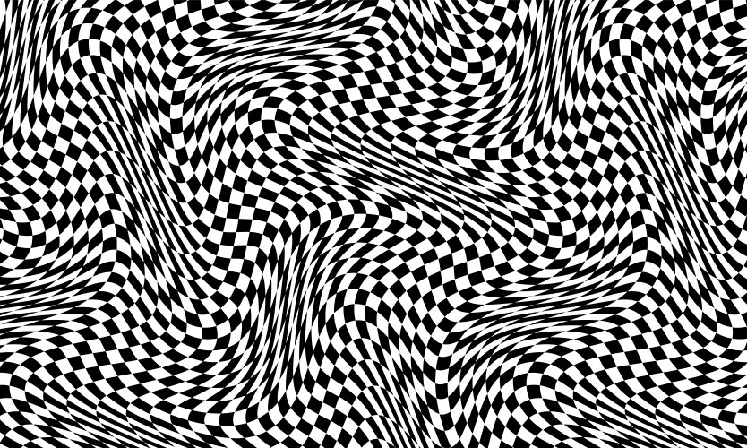 Optical illusion background simple black Vector Image