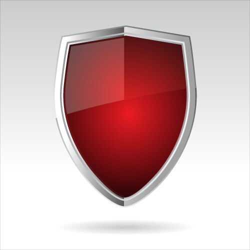 Red empty shield Royalty Free Vector Image - VectorStock