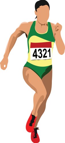 Runner silhouette Royalty Free Vector Image - VectorStock