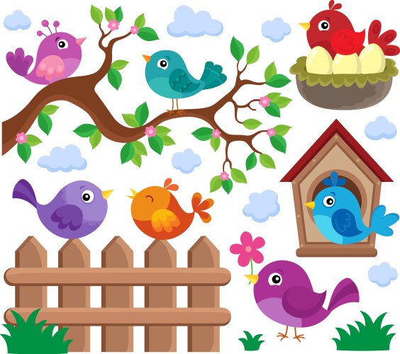 Bird theme image 3 Royalty Free Vector Image - VectorStock