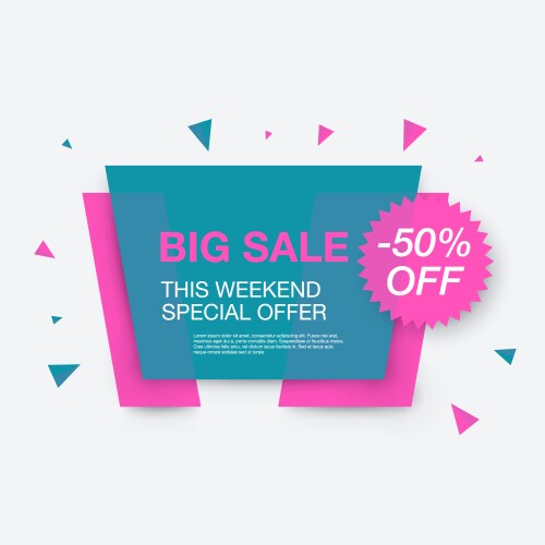 Weekend sale background Royalty Free Vector Image