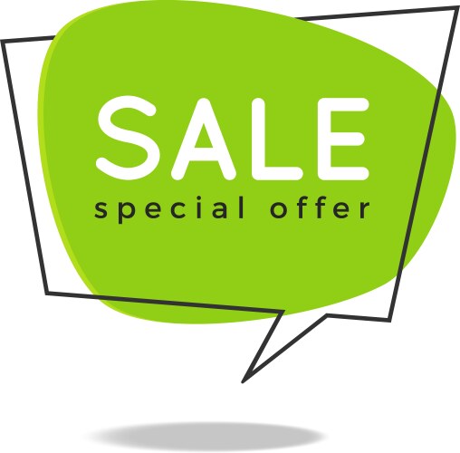 Promotion banner bubble Royalty Free Vector Image