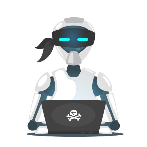 Robot hand holding computer mouse modern Vector Image