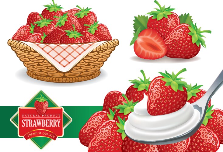 Strawberry barrow Royalty Free Vector Image - VectorStock