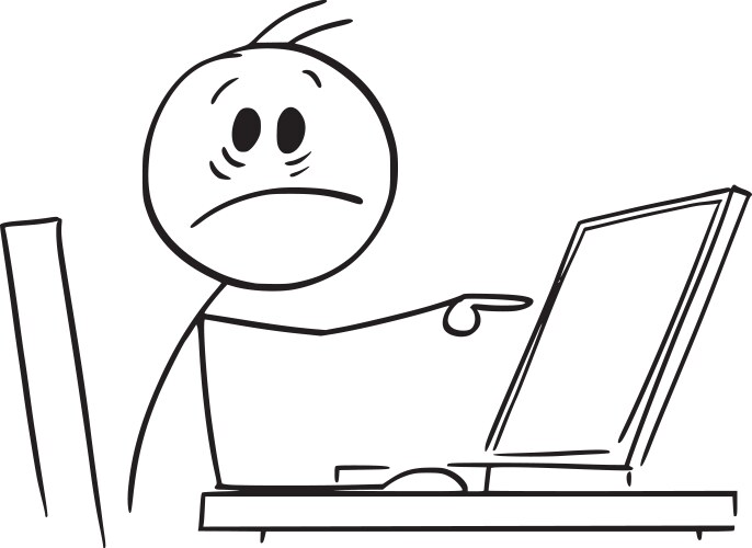 Cartoon shocked man pointing at something Vector Image