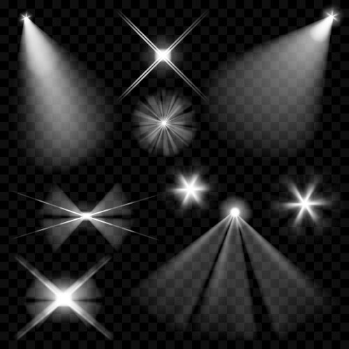 Scene illumination cold light effect Royalty Free Vector