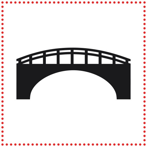Paths of progress bridge silhouette for urban Vector Image