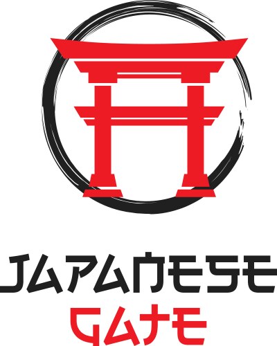 Floating torii shinto gate itsukushima shrine Vector Image