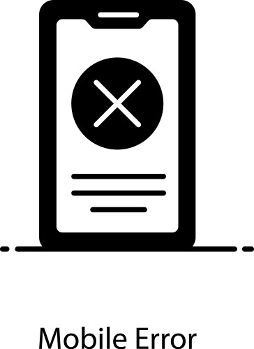 Mobile error Royalty Free Vector Image - VectorStock