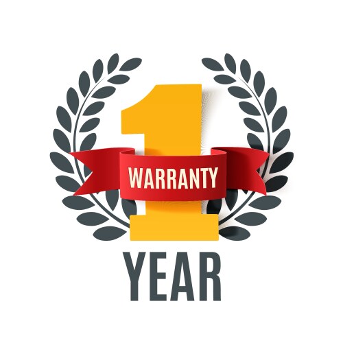 One year warranty Vector Images & Graphics for Commercial Use | VectorStock