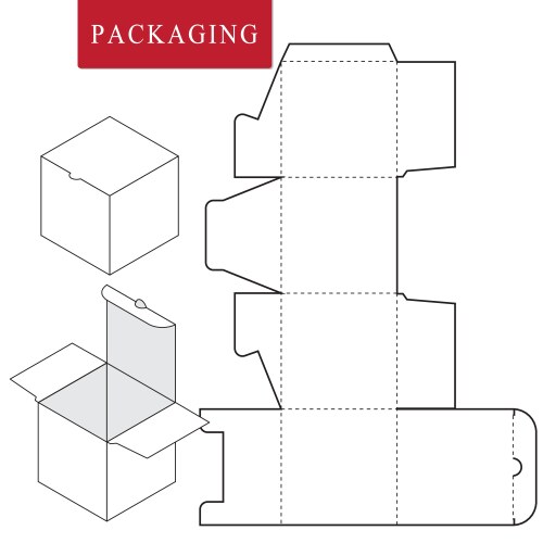 Package template for bakery food or other items Vector Image