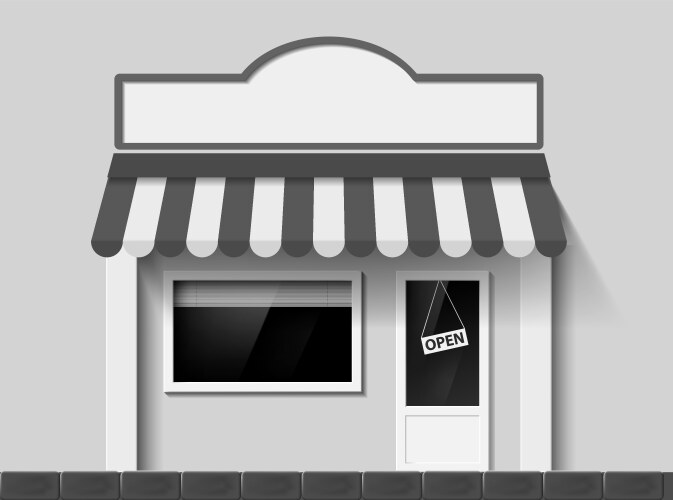 Restaurants and shops facade storefront Royalty Free Vector