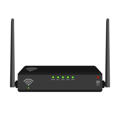 Wifi router wireless ethernet modem Royalty Free Vector