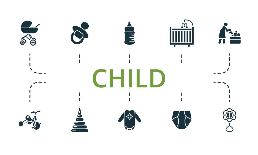 Child development icon monochrome simple Vector Image