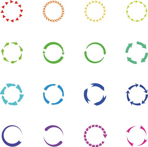 Circle Refresh Reload Rotation Loop Arrows Vector Image