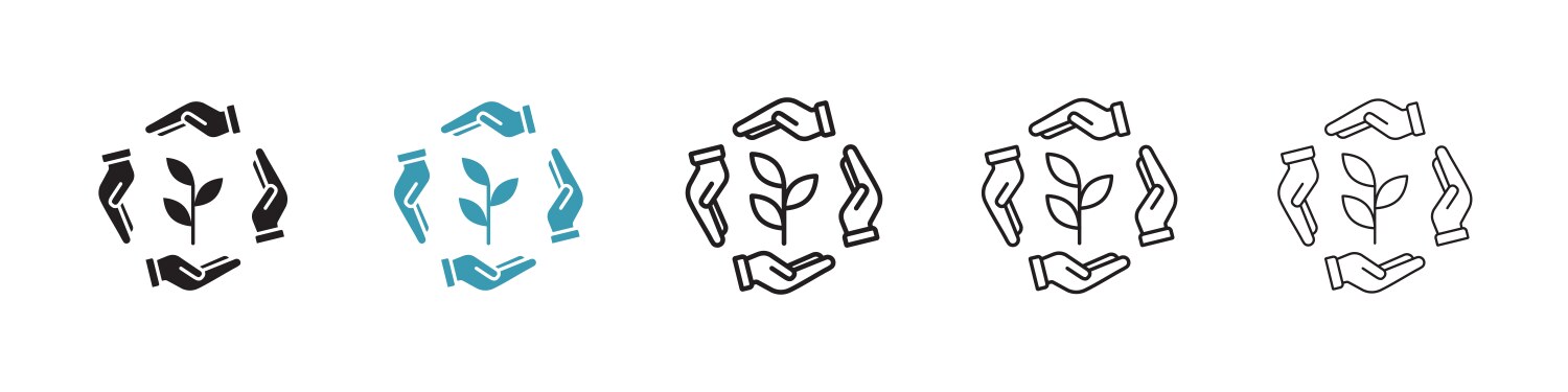 Environment protection icon set eco symbol Vector Image